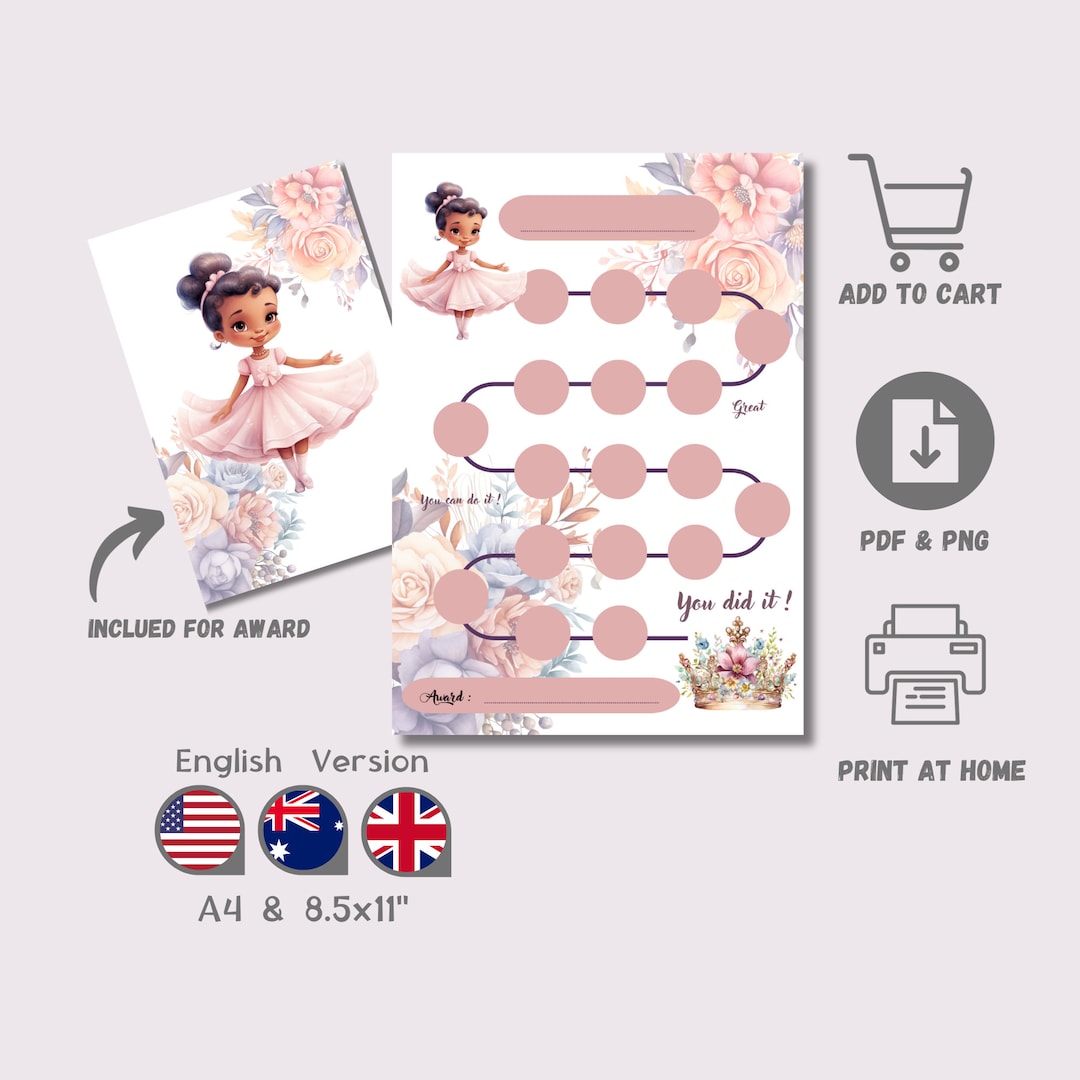 Princess Reward Chart Printable Princess Behavior Chart Daily Chores ...