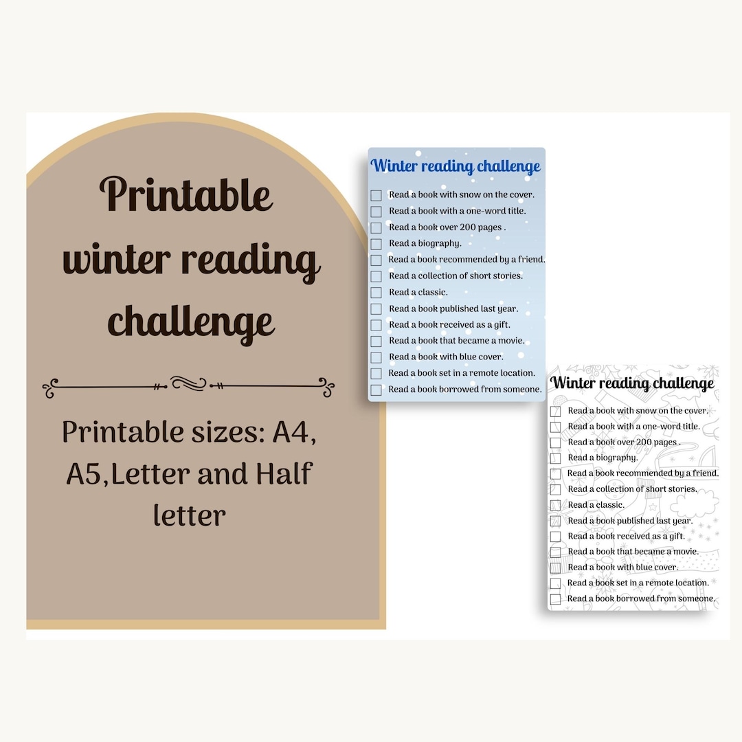 Winter Reading Challenge - Printable Journal Page - Printable Reading ...