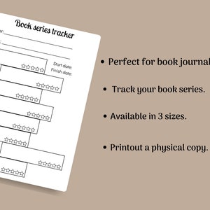 Book Series Tracker - Printable Book Series Tracker - Printable ...