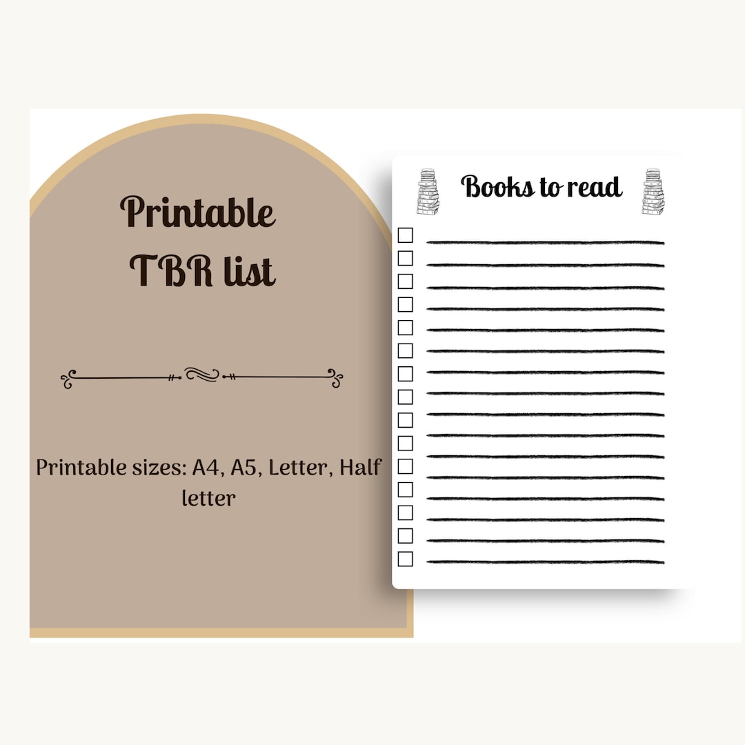 Books to Read List, Book Reading Tracker Printable , Book List ...