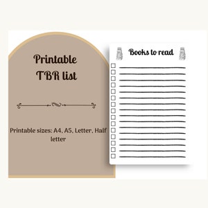 Books to Read List, Book Reading Tracker Printable , Book List ...