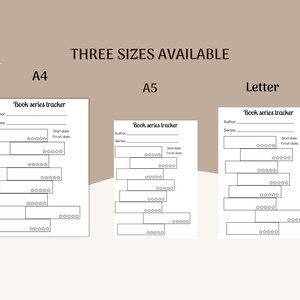 Book Series Tracker - Printable Book Series Tracker - Printable ...