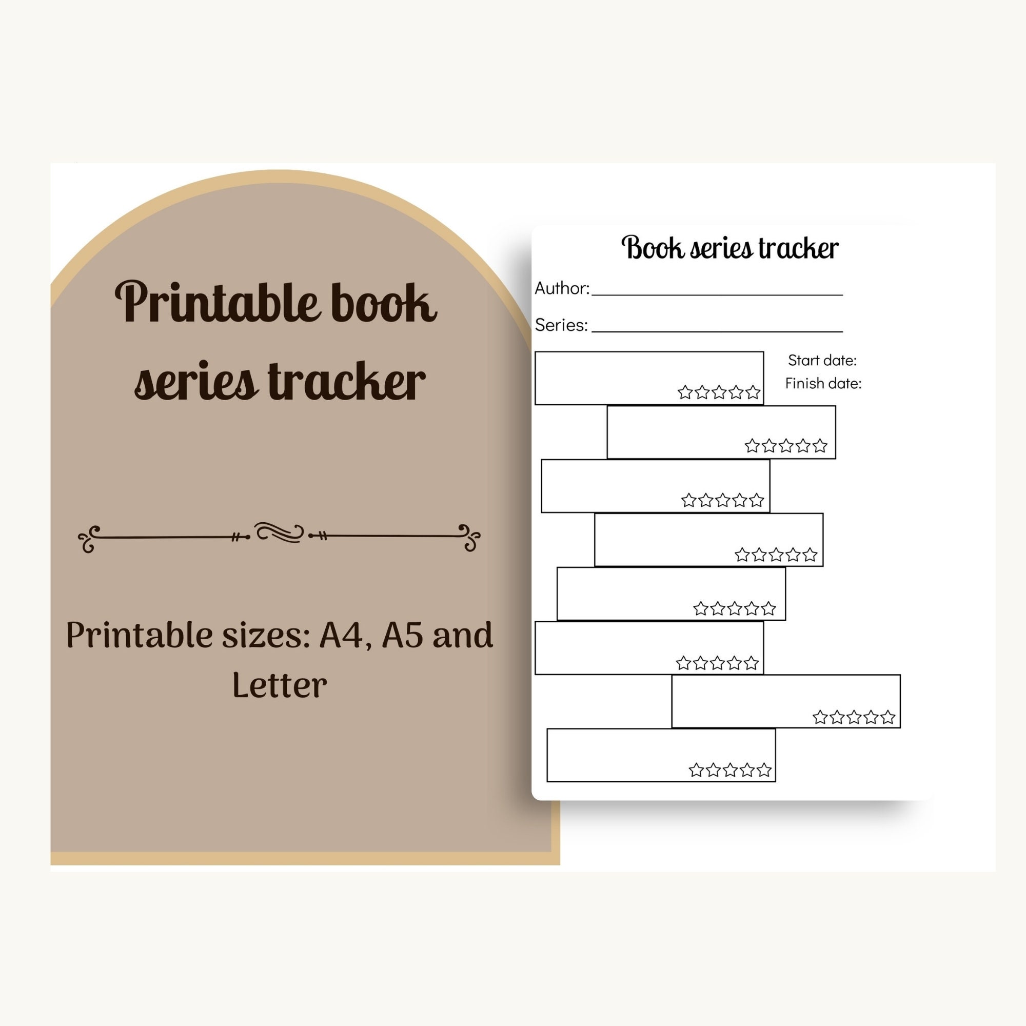 Book Series Tracker - Printable Book Series Tracker - Printable ...