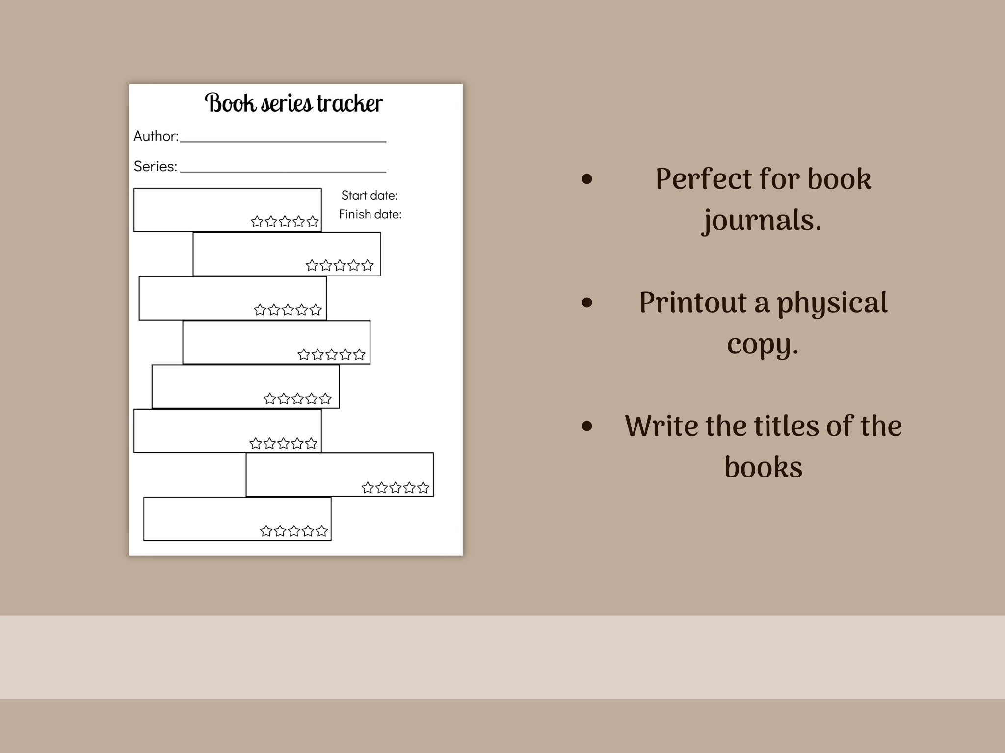 Book Series Tracker - Printable Book Series Tracker - Printable ...