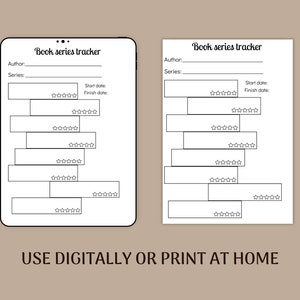 Book Series Tracker - Printable Book Series Tracker - Printable ...