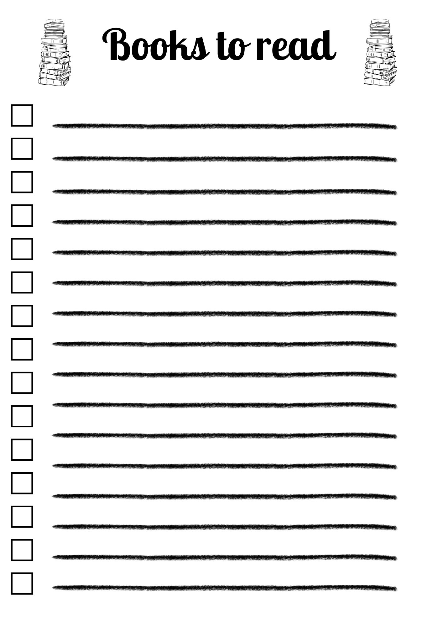 Books to Read List, Book Reading Tracker Printable , Book List ...