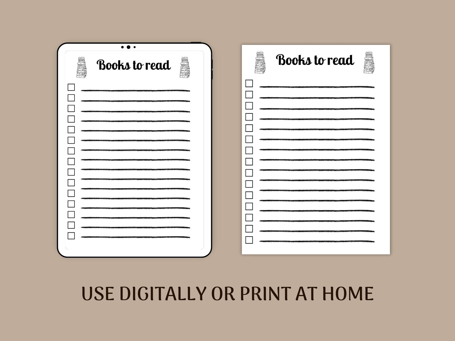 Books to Read List, Book Reading Tracker Printable , Book List ...