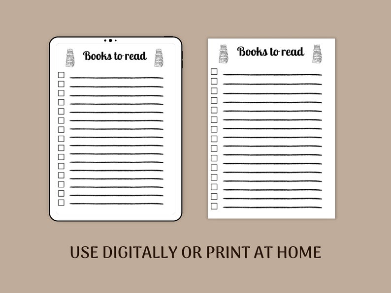 Books to Read List, Book Reading Tracker Printable , Book List ... Books to Read List, Book Reading Tracker Printable , Book List ...