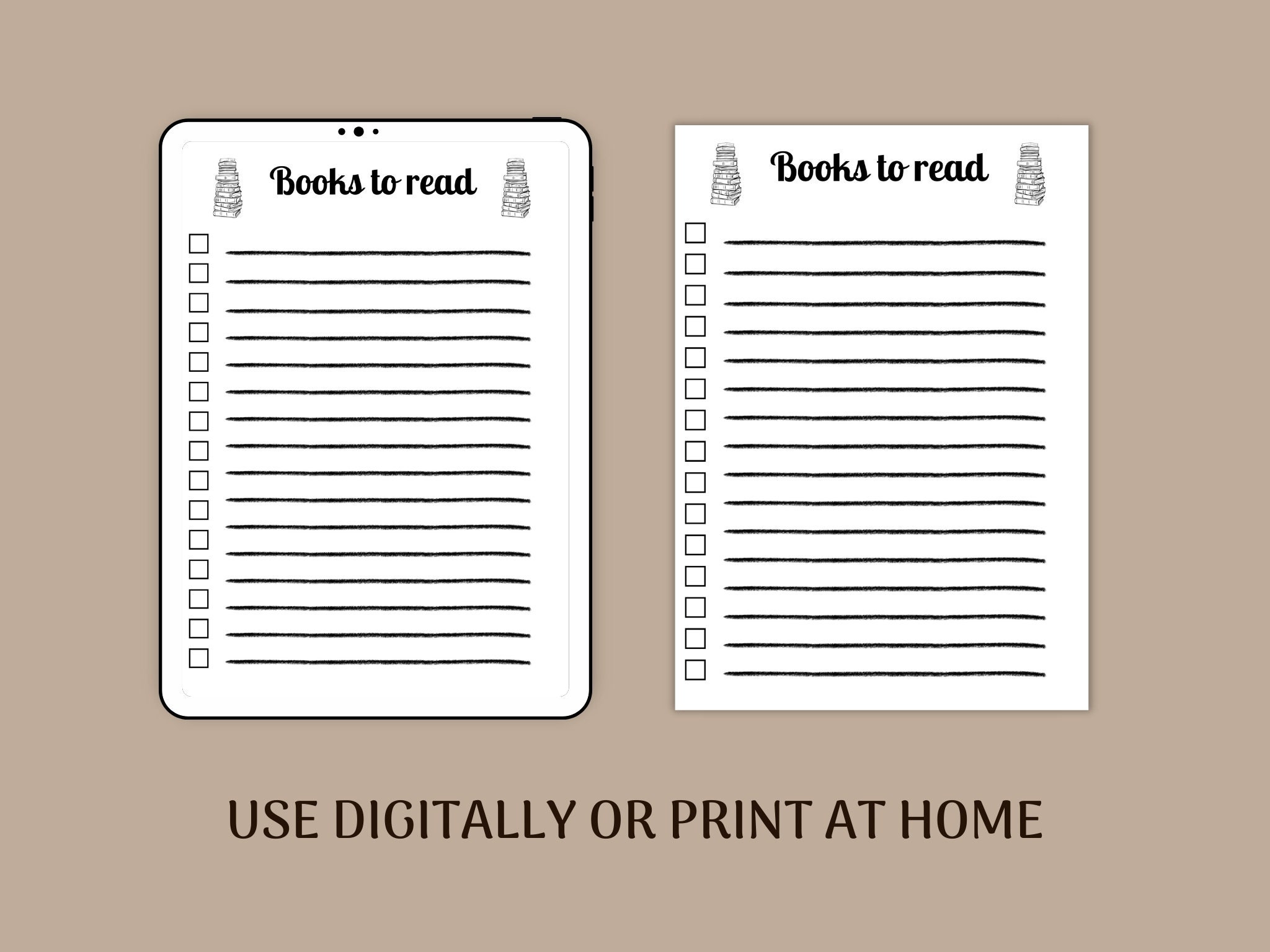 Books to Read List, Book Reading Tracker Printable , Book List ...