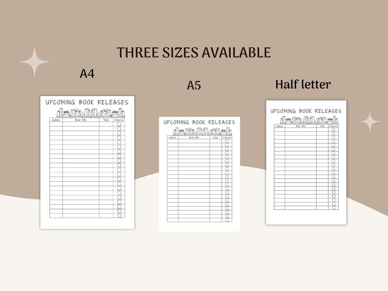 Upcoming Book Releases Tracker - Book Tracker - Reading Log - Printable ...