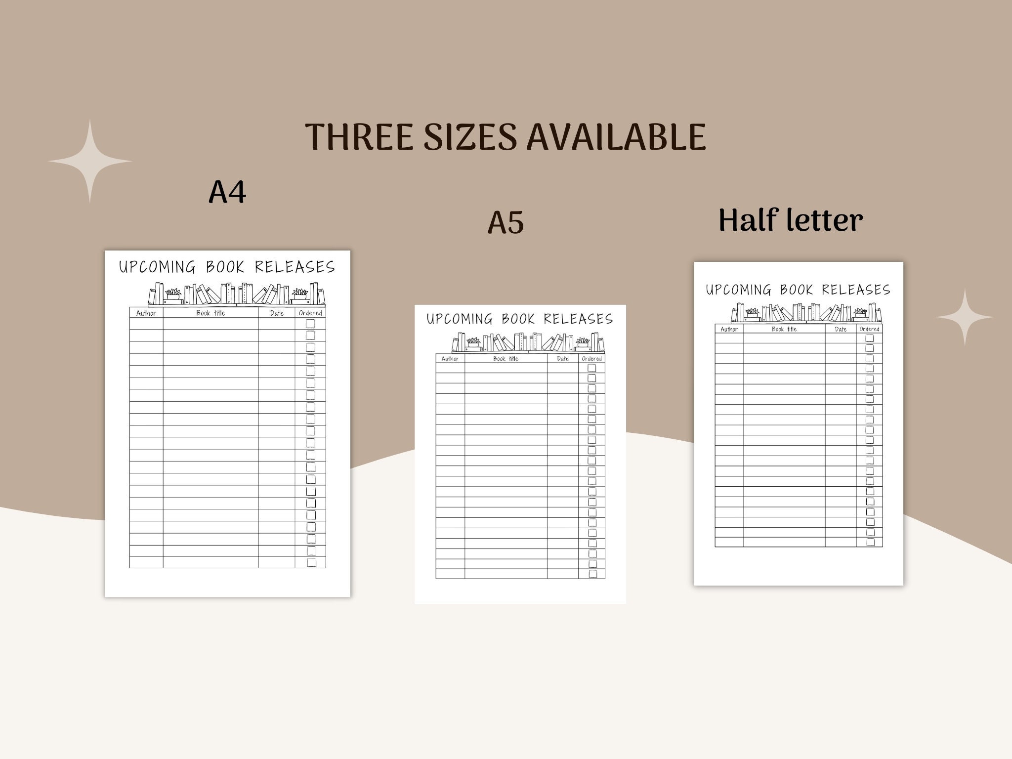 Upcoming Book Releases Tracker - Book Tracker - Reading Log - Printable ...
