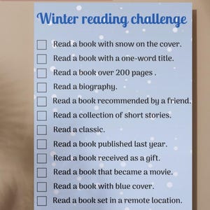 Winter Reading Challenge - Printable Journal Page - Printable Reading ...