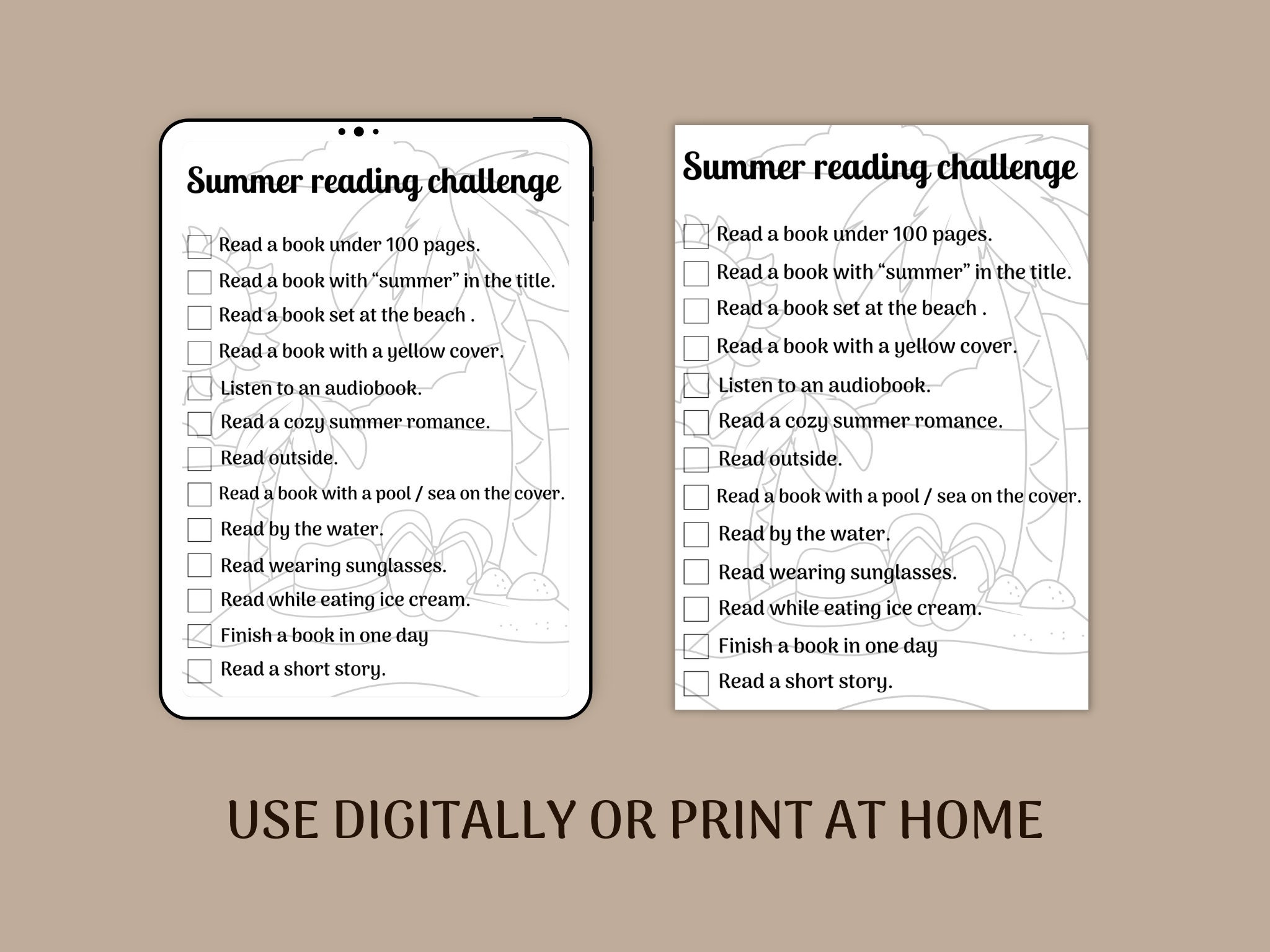 Summer Reading Challenge Printable Reading Challenge Printable Reading ...