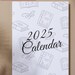 Printable Calendar 2025 - Book Themed Calendar - 12 Month Calendar ...