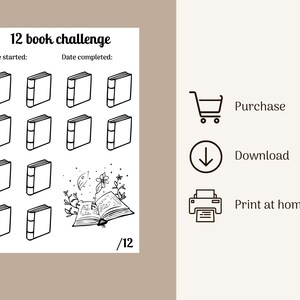 Printable Book Reading Challenge Trackers (digital Download) - Etsy