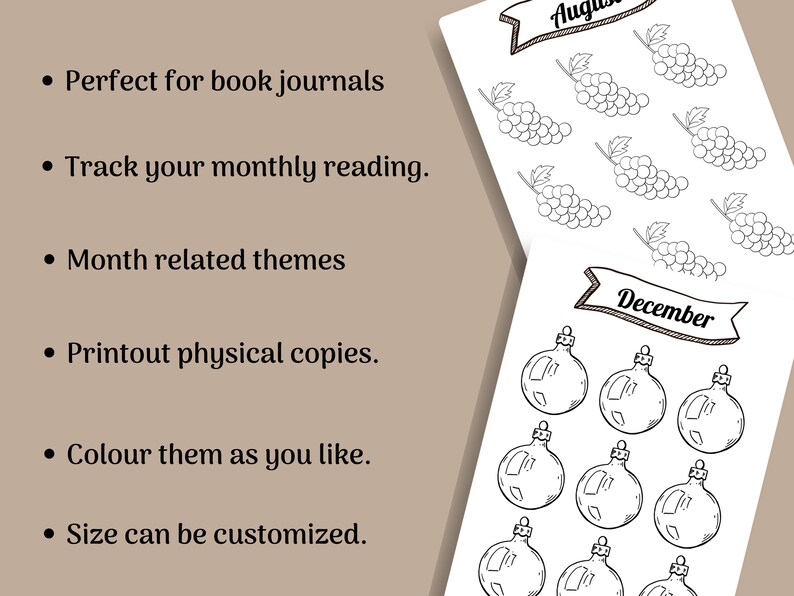 Printable Monthly Reading Challenge Tracker - Printable Journal Pages ...