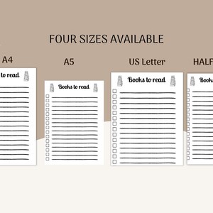 Books to Read List, Book Reading Tracker Printable , Book List ...