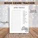 Printable Book Genre Tracker: Reading Journal Log (digital Download) - Etsy