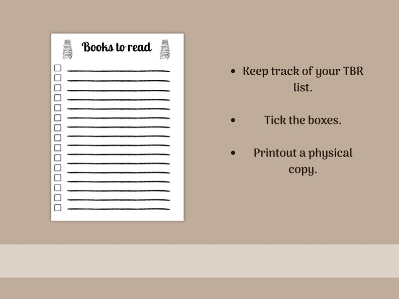 Books to Read List, Book Reading Tracker Printable , Book List ...