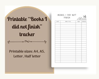 Printable Library Book Tracker Book Tracker Reading Log Printable ...