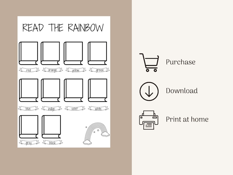 Read the Rainbow Challenge Printable Tracker Reading Challenge Book ...