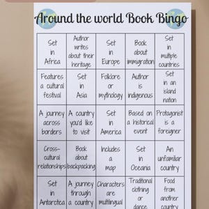 Printable Book Bingo: Around the World Reading Challenge (A4/A5 PDF ...