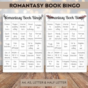 Romantasy Book Bingo Printable: Reading Challenge (PDF Download) - Etsy