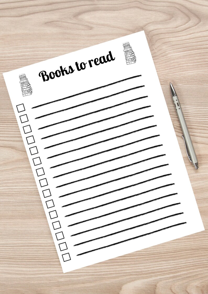 Books to Read List, Book Reading Tracker Printable , Book List ...