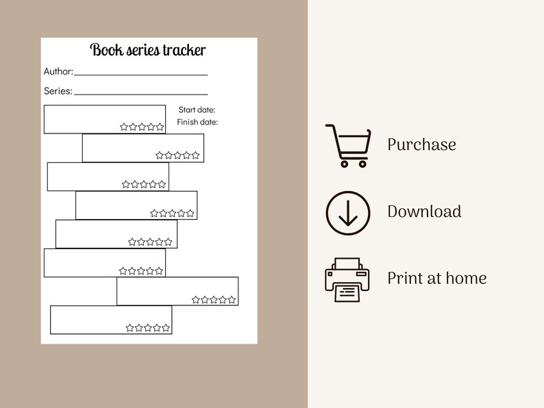 Book Series Tracker - Printable Book Series Tracker - Printable ...