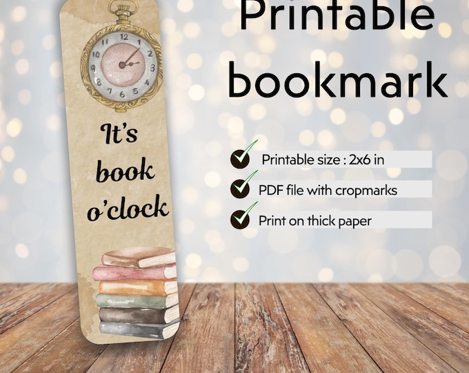 Printable Bookmark - Reading Quote - Waterpaint Bookmark - Digital ...