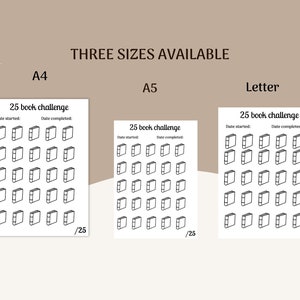 Printable 25 Book Challenge Tracker - Reading Log - Reading Tracker ...