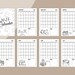 Printable Calendar 2025 Book Themed Calendar 12 Month Calendar Book ...