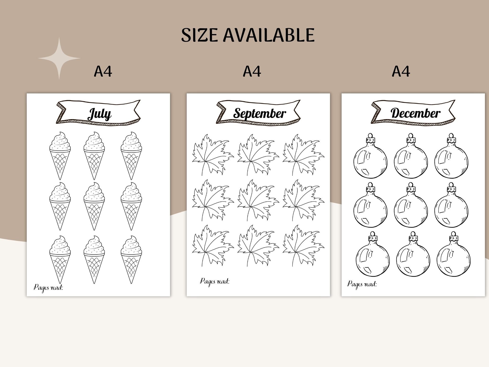 Printable Monthly Reading Challenge Tracker - Printable Journal Pages ...