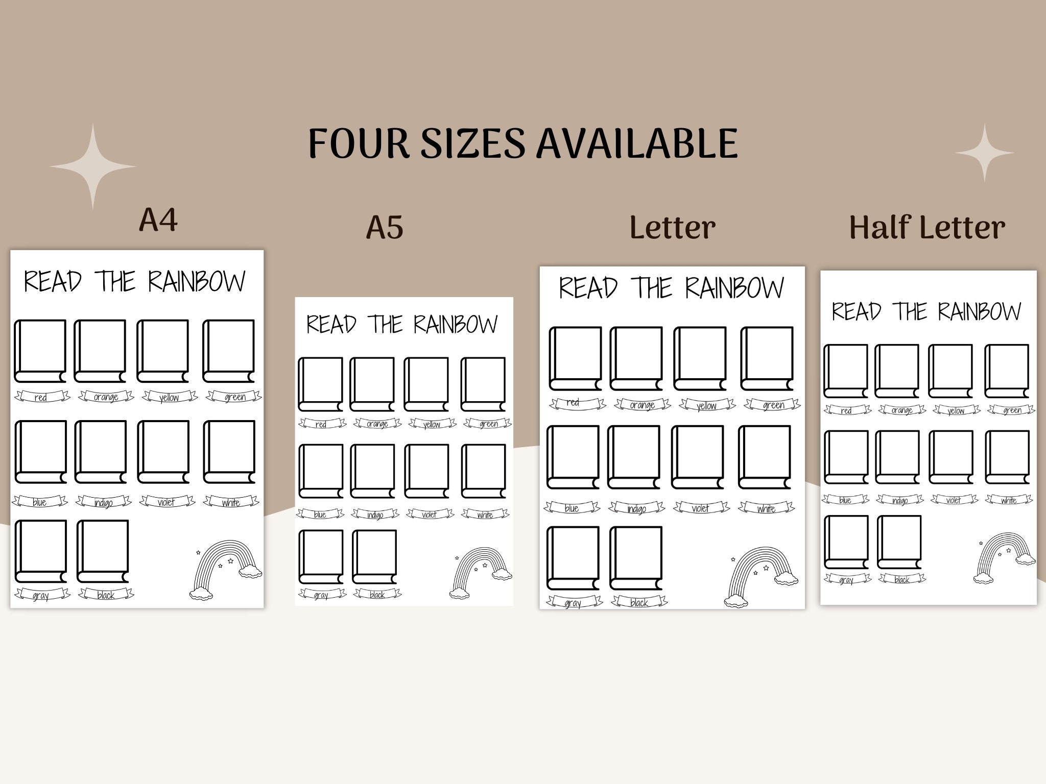 Read the Rainbow Challenge Printable Tracker Reading Challenge Book ...