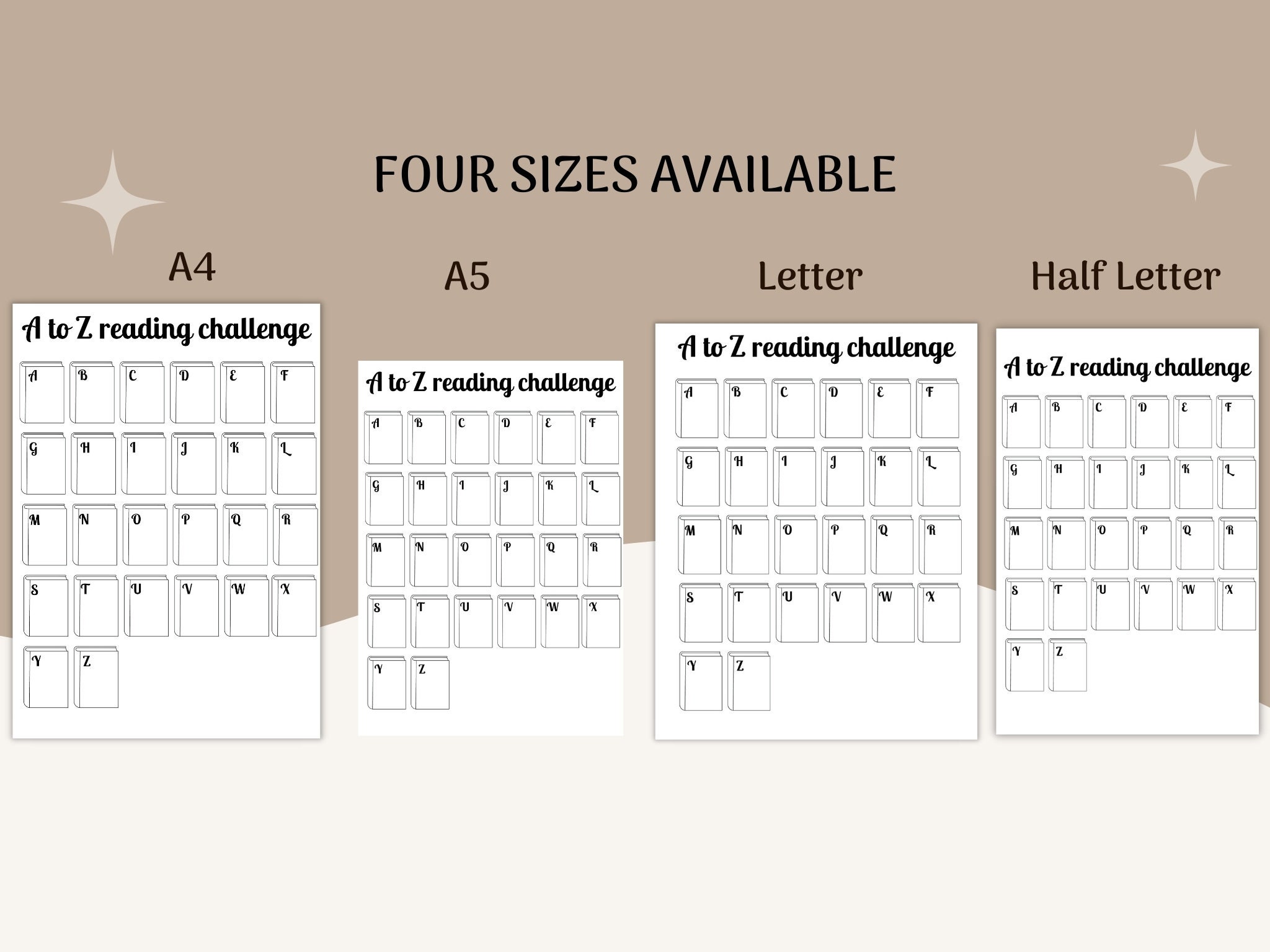 A to Z Reading Challenge - Printable Reading Challenge - Reading ...