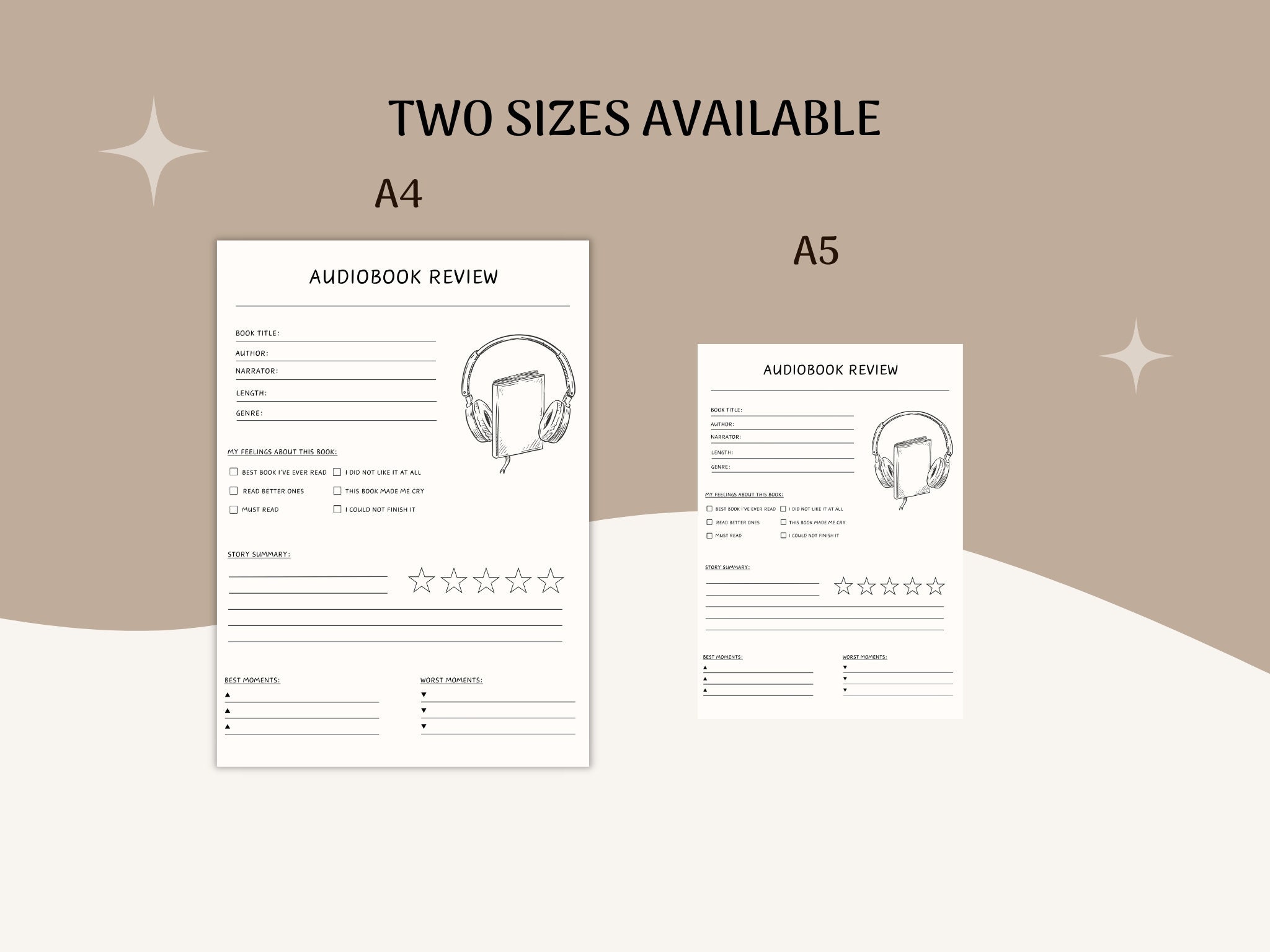 Audiobook Review - Printable Audiobook Review - Printable Template ...
