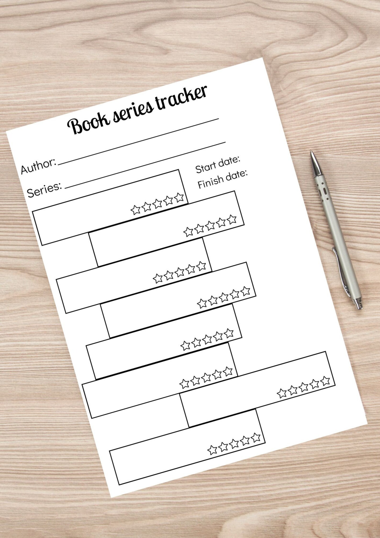 Book Series Tracker - Printable Book Series Tracker - Printable ...