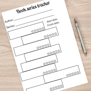 Book Series Tracker - Printable Book Series Tracker - Printable ...