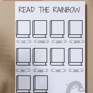 Read the Rainbow Challenge: Printable Book Tracker (PDF Download A4/a5 ...