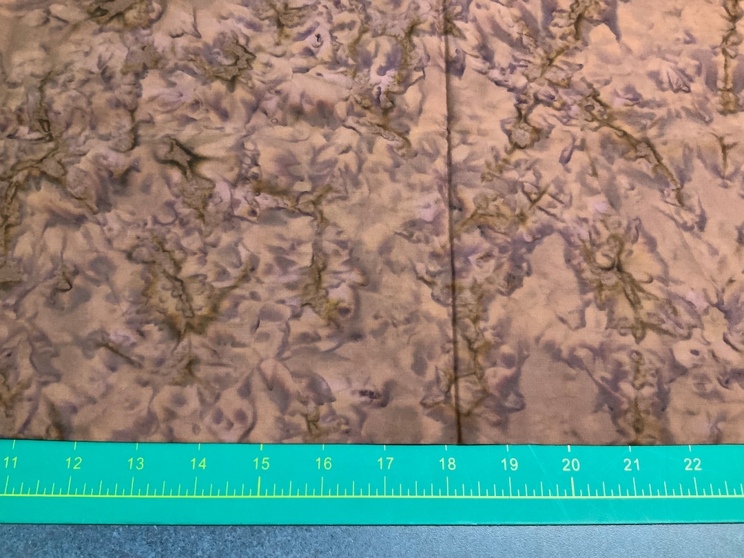 Cotton Batik Fabric. Brown With Purple Hues. Quilt Shop Fabric. 7/8 ...