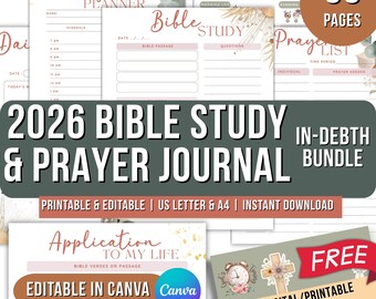 Digital Bible Study, Printable Bible Template, Bible Summary, SOAP ...