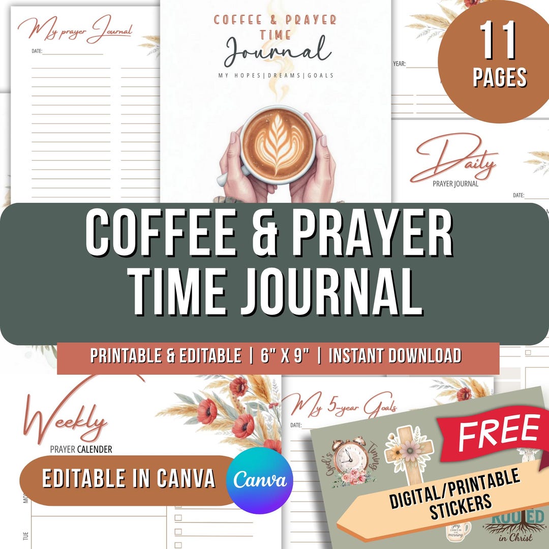 Editable Prayer Journal, Digital Bible Study, Printable Bible Template ...