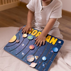 Custom Solar System Name Puzzle: Montessori Astronomy Gift - Etsy
