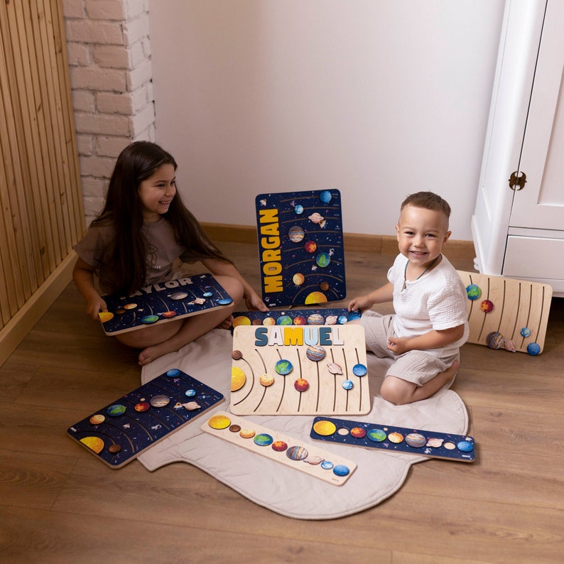 Custom Solar System Name Puzzle: Montessori Astronomy Gift - Etsy