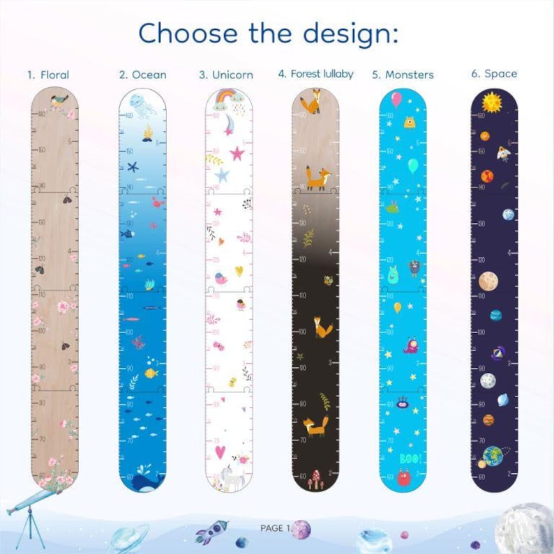 Wooden Growth Chart for Kids, Personalized Growth Chart Ruler, Kids ...