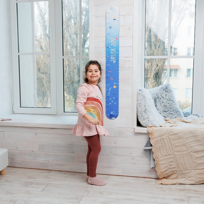 Wooden Growth Chart for Kids, Personalized Growth Chart Ruler, Kids ...