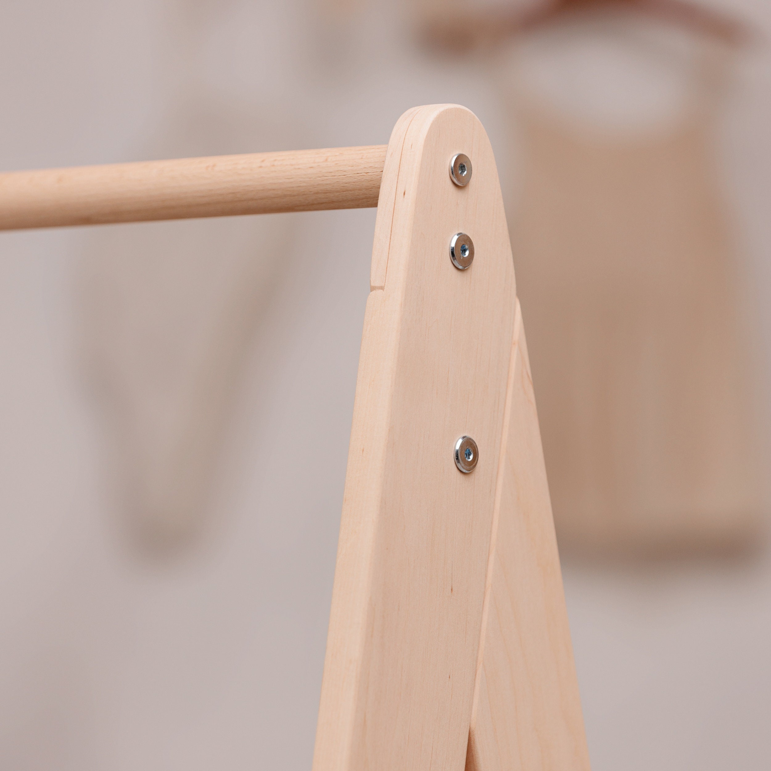 Clothing Rack for Toddler Room, Montessori Wardrobe With Linen Shelf ...