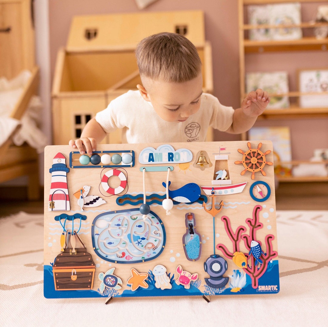 Ocean Busy Board: Montessori Sensory Toy, First Birthday Gift - Etsy