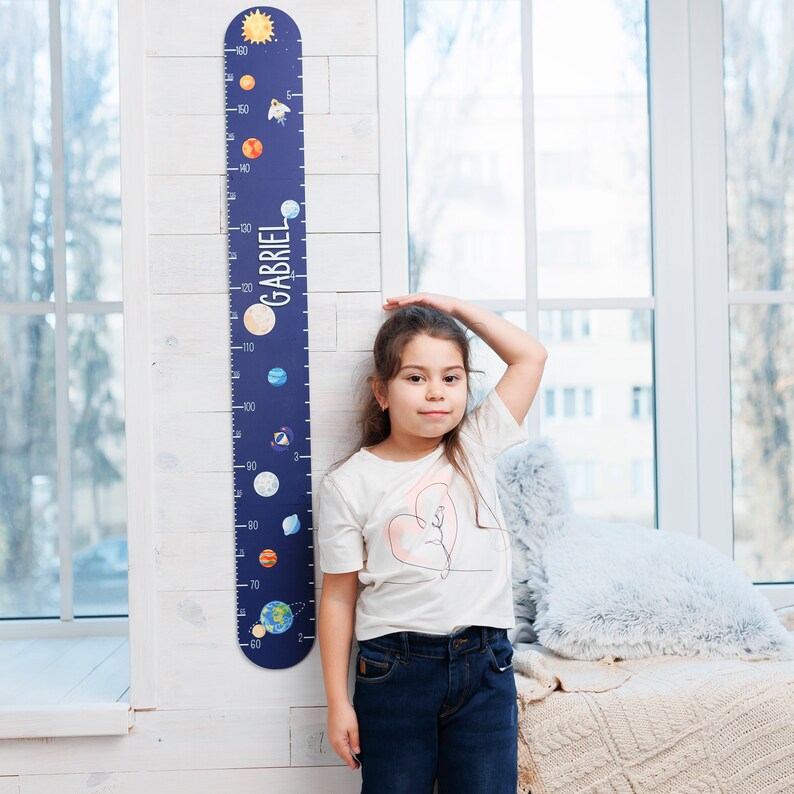 Wooden Growth Chart for Kids, Personalized Growth Chart Ruler, Kids ...