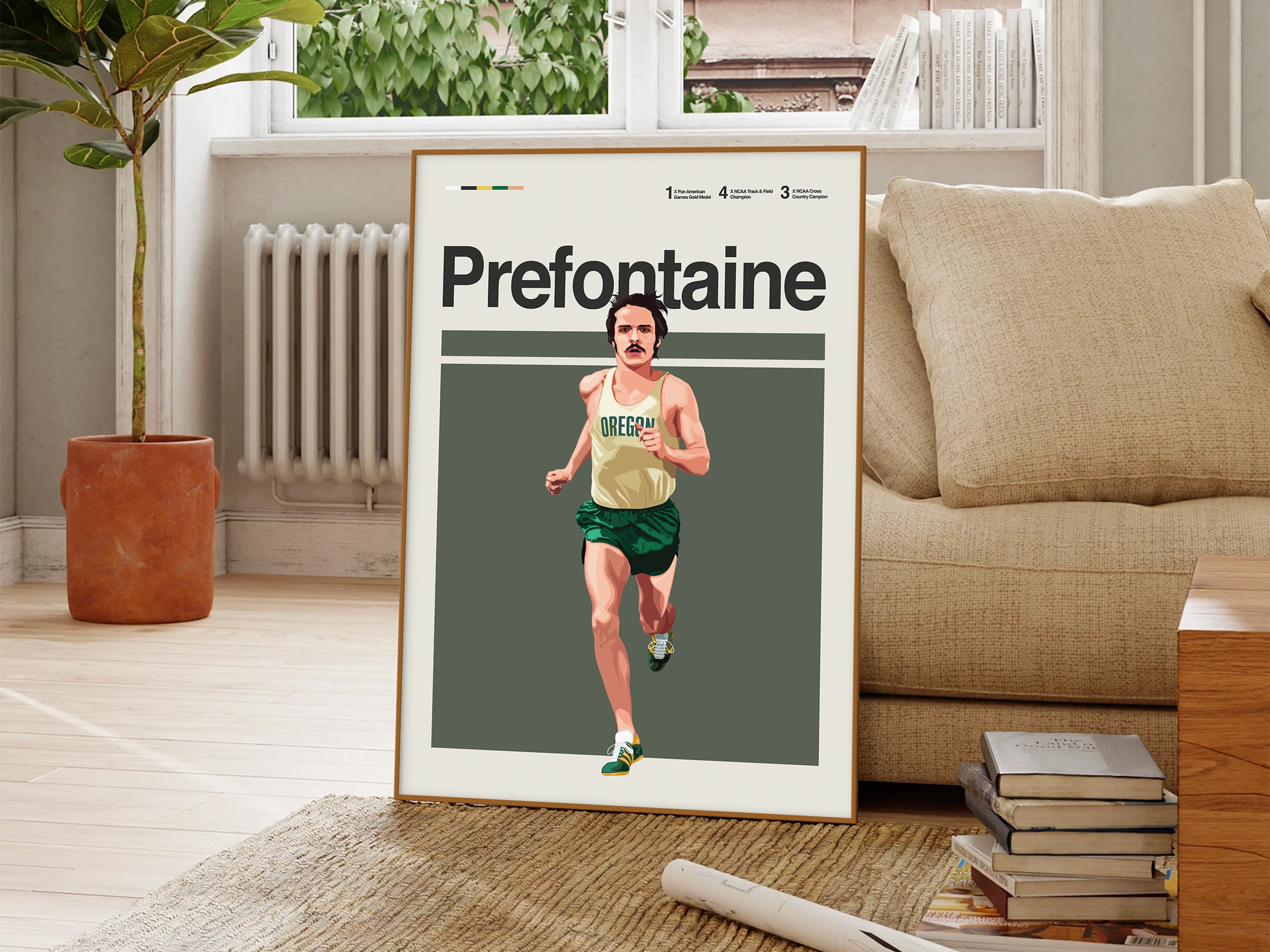 Steve Prefontaine Poster, Running Poster Modern Running Print ...